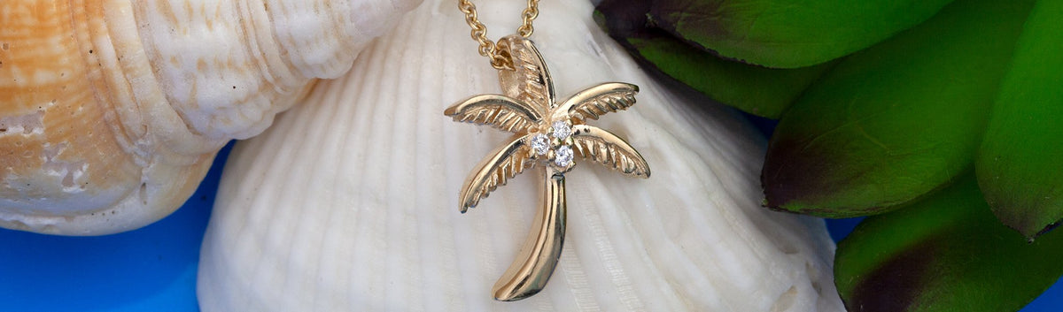 Pam Tree Themed Jewelry in Gold and Silver – caligodesign.com