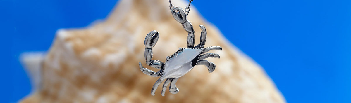 Crab Themed Jewelry in Gold and Silver – caligodesign.com